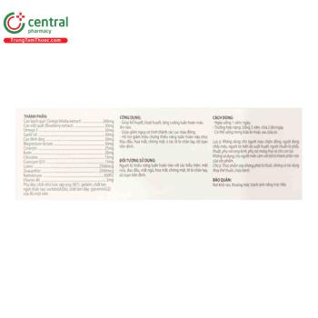 Thuốc NEURO BRAIN GOLD hỗ trợ hoạt huyết, tăng cường tuần hoàn máu