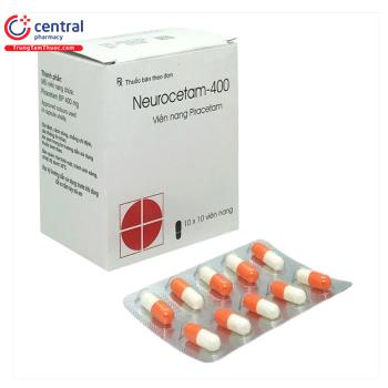Thuốc Neurocetam-400 giúp điều trị rối loạn thiểu năng vỏ não, choáng