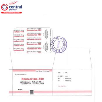 Thuốc Neurocetam-400 giúp điều trị rối loạn thiểu năng vỏ não, choáng