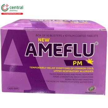 Thuốc New AMEFLU PM Dược phẩm OPV - Điều trị các triệu chứng cảm lạnh