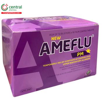Thuốc New AMEFLU PM Dược phẩm OPV - Điều trị các triệu chứng cảm lạnh