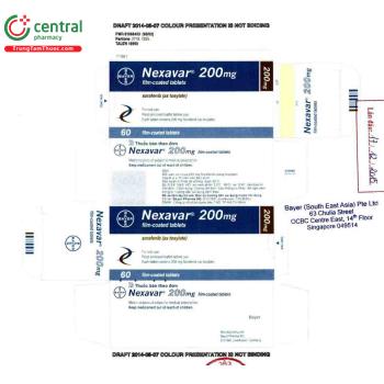Thuốc Nexavar 200mg trị ung thư tế bào biểu mô gan, thận, tuyến giáp