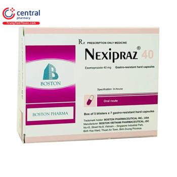 Thuốc Nexipraz 40 - Điều trị trào ngược dạ dày - thực quản