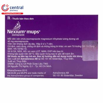 Thuốc trị viêm loét dạ dày tá tràng Nexium Mups 40mg AstraZeneca