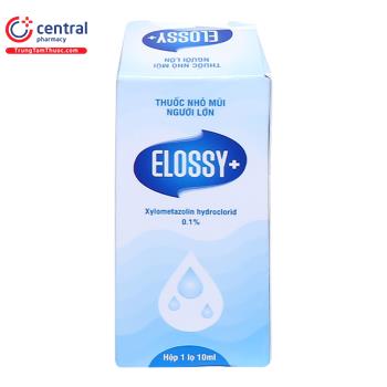 Thuốc nhỏ mũi người lớn Elossy+: điều trị nghẹt mũi, sổ mũi