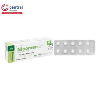 [CHÍNH HÃNG] Thuốc Nicomen 5mg điều trị đau thắt ngực không ổn định