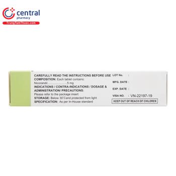 [CHÍNH HÃNG] Thuốc Nicomen 5mg điều trị đau thắt ngực không ổn định