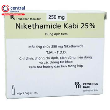 Thuốc Nikethamide Kabi 25%: tác dụng, cách dùng, giá bán