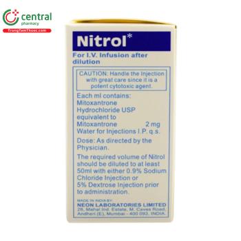 Thuốc Nitrol 20mg/10ml điều trị bạch cầu cấp tính không phải lympho