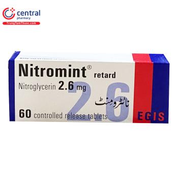 Thuốc Nitromint 2,6mg ngăn ngừa các cơn đau thắt ngực, suy tim
