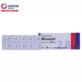 Thuốc Nitromint 2,6mg ngăn ngừa các cơn đau thắt ngực, suy tim