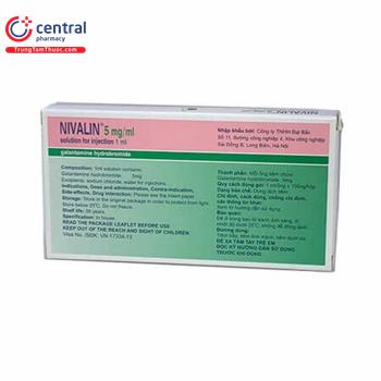 Thuốc Nivalin 5mg/ml: Chỉ định, liều dùng và lưu ý sử dụng