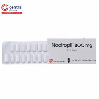 Thuốc Nootropil 800mg điều trị suy giảm nhận thức, thiếu máu cục bộ cấp