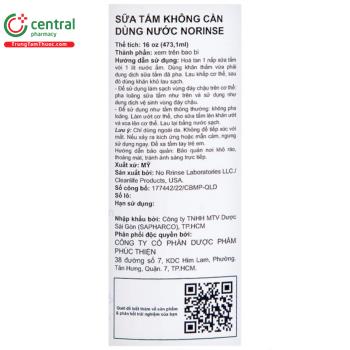 Sữa tắm NoRinse Body Bath (473,1ml) - Tiện lợi, không cần dùng nước