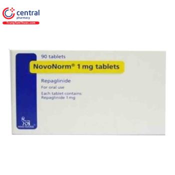[CHÍNH HÃNG] Thuốc Novonorm 1mg Tablet (90 viên)- Thuốc tiểu đường