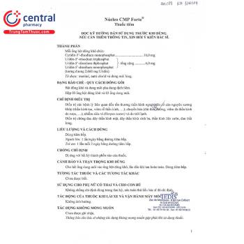 Thuốc Núcleo C.M.P Forte - Thuốc tiêm điều trị tổn thương thần kinh