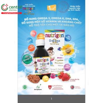 Nutrigen Omega Fish Oil: Bổ sung DHA, EPA, vitamin cho não bộ của trẻ