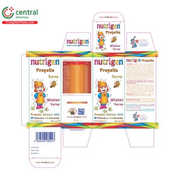 Nutrigen Propolis Syrup: Siro keo ong dinh dưỡng cho trẻ nhỏ