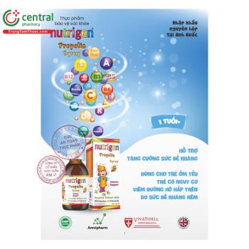 Nutrigen Propolis Syrup: Siro keo ong dinh dưỡng cho trẻ nhỏ