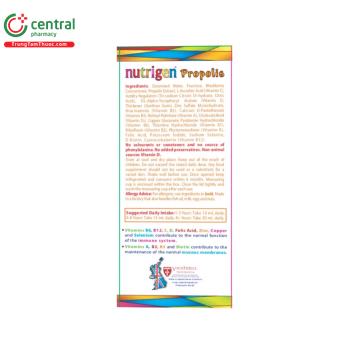 Nutrigen Propolis Syrup: Siro keo ong dinh dưỡng cho trẻ nhỏ