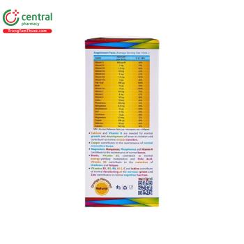 Thuốc Nutrigen Supra Syrup: Bổ sung 23 loại vitamin và khoáng chất