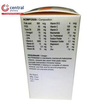 [CHÍNH HÃNG] Thuốc Nutrimama 1 bổ sung dinh dưỡng cho bà bầu