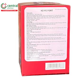 Thuốc NZ - FE FORT nhập khẩu từ New zealand - Viên uống bổ sung Sắt hữu cơ,