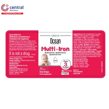 Ocean Multi Iron - Nguồn Sắt và Vitamin tổng hợp cho bé lớn khỏe