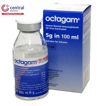 Thuốc tiêm truyền Octagam 5g In 100ml điều trị suy giảm miễn dịch