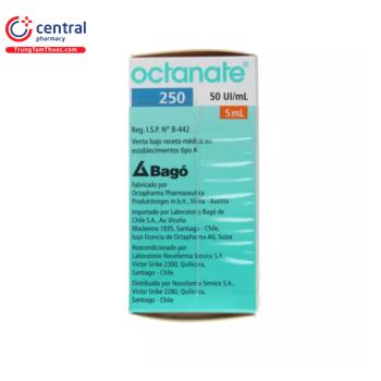 Thuốc cầm máu Octanate 250UI: Tác dụng - Chỉ định và Liều dùng