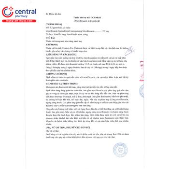 Thuốc Ocumox Ointment: Điều trị bệnh lý viêm kết mạc