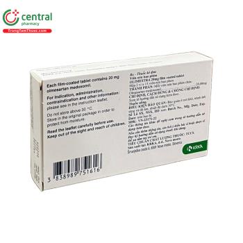 Olimestra 20mg (Olmesartan medoxomil) là thuốc gì, giá bao nhiêu, cách dùng