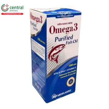 Omega 3 Purified Fish Oil cung cấp DHA, EPA, tốt cho tim mạch, mắt, não bộ