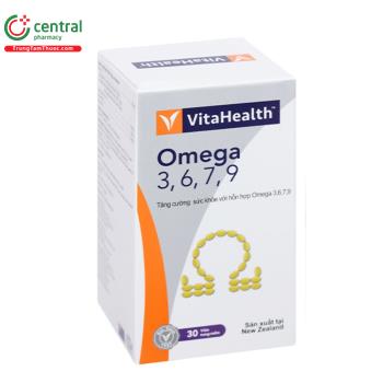 Thuốc VitaHealth Omega 3,6,7,9 - Bổ mắt, ngăn ngừa xơ vữa động mạch