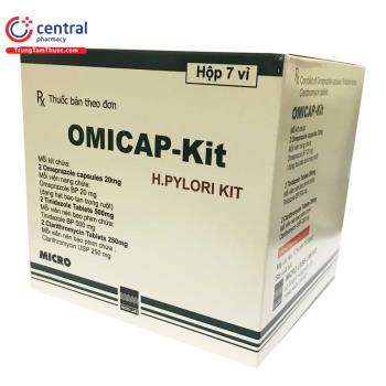 Thuốc điều trị viêm loét dạ dày Omicap Kit: tác dụng, chỉ định