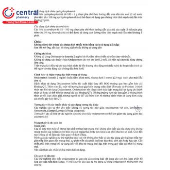 Thuốc Ondansetron-hameln 2mg/ml injection: tác dụng, liều dùng