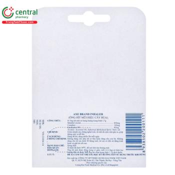 Thuốc ống hít mũi Axe Brand Inhaler giảm nghẹt mũi, thông thoáng mũi