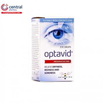 Thuốc nhỏ mắt Optavid 10ml giúp giảm khô mắt, bảo vệ mắt khỏi bụi bẩn