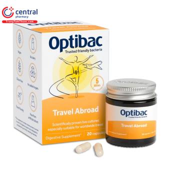 Thuốc Optibac Travel Abroad - ngừa tiêu chảy do đi du lịch