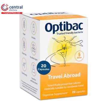 Thuốc Optibac Travel Abroad - ngừa tiêu chảy do đi du lịch