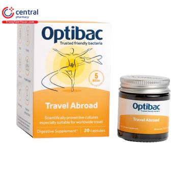 Thuốc Optibac Travel Abroad - ngừa tiêu chảy do đi du lịch