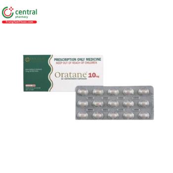 Thuốc Oratane 10mg (Hộp 4 vỉ x 15 viên) - Điều trị mụn trứng cá nặng
