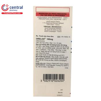 Thuốc Orelox 100mg: công dụng, cách dùng, chống chỉ định