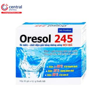 Thuốc Oresol 245 (Hộp 20 gói) - Giải pháp bù nước và chất điện giải của ...