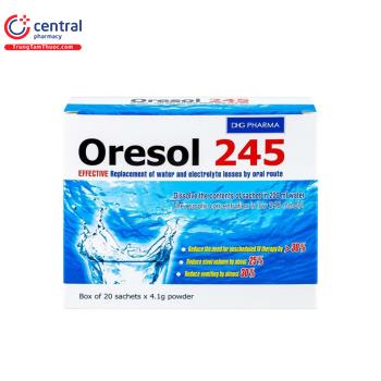 Thuốc Oresol 245 (Hộp 20 gói) - Giải pháp bù nước và chất điện giải của ...