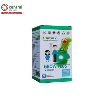 Viên uống ORGANIKA GROW PLUS bổ sung canxi hỗ trợ chiều cao