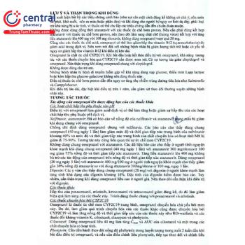 Thuốc Orle (Omeprazole 20mg): tác dụng, chỉ định, liều dùng