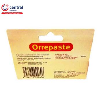 [CHÍNH HÃNG] Thuốc Orrepaste 15g - Trị viêm, loét miệng do tổn thương