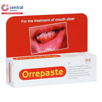 Thuốc Orrepaste 5g - Thuốc bôi nhiệt miệng: cách dùng và giá bán