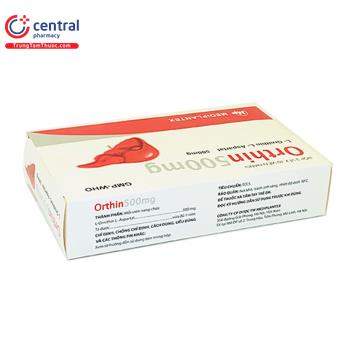 Thuốc Orthin 500mg: công dụng, chỉ định và lưu ý sử dụng
